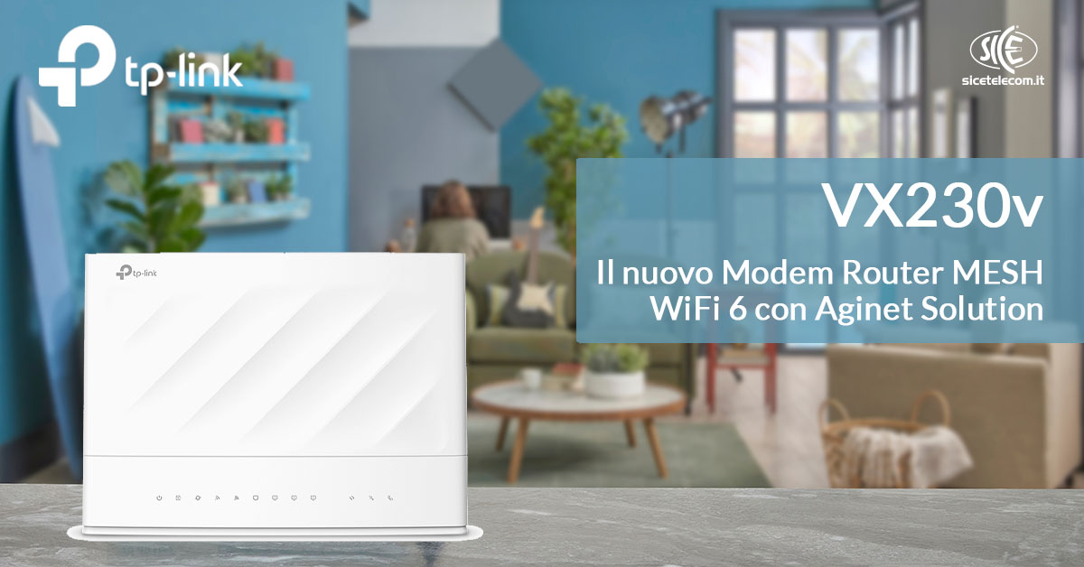 Nuovo Modem Router VX230v WiFi 6 MESH TP-Link per WISP
