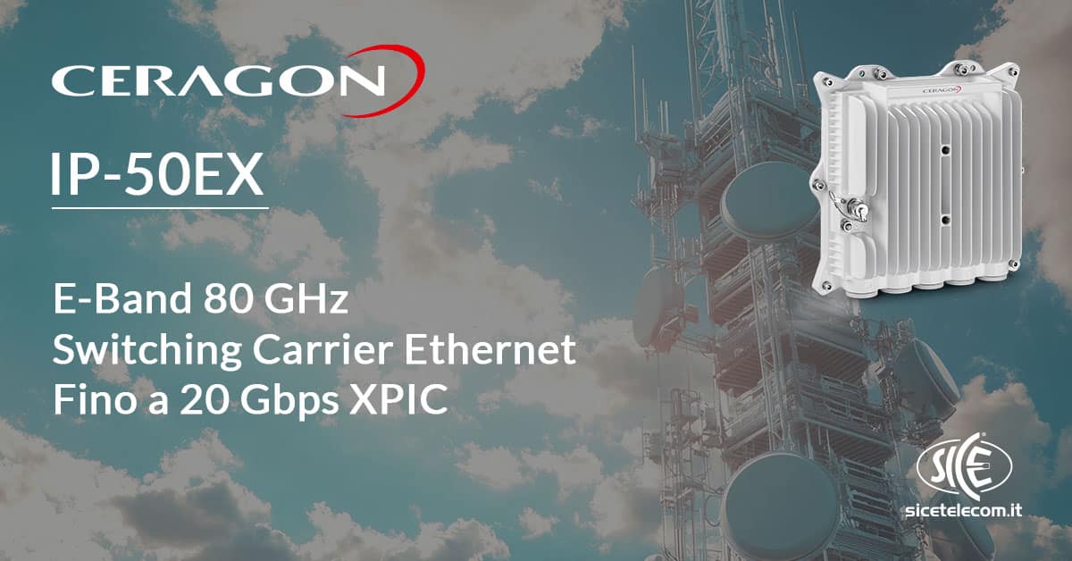 Ceragon IP-50EX, i ponti radio 80 GHz fino a 20 Gbps XPIC
